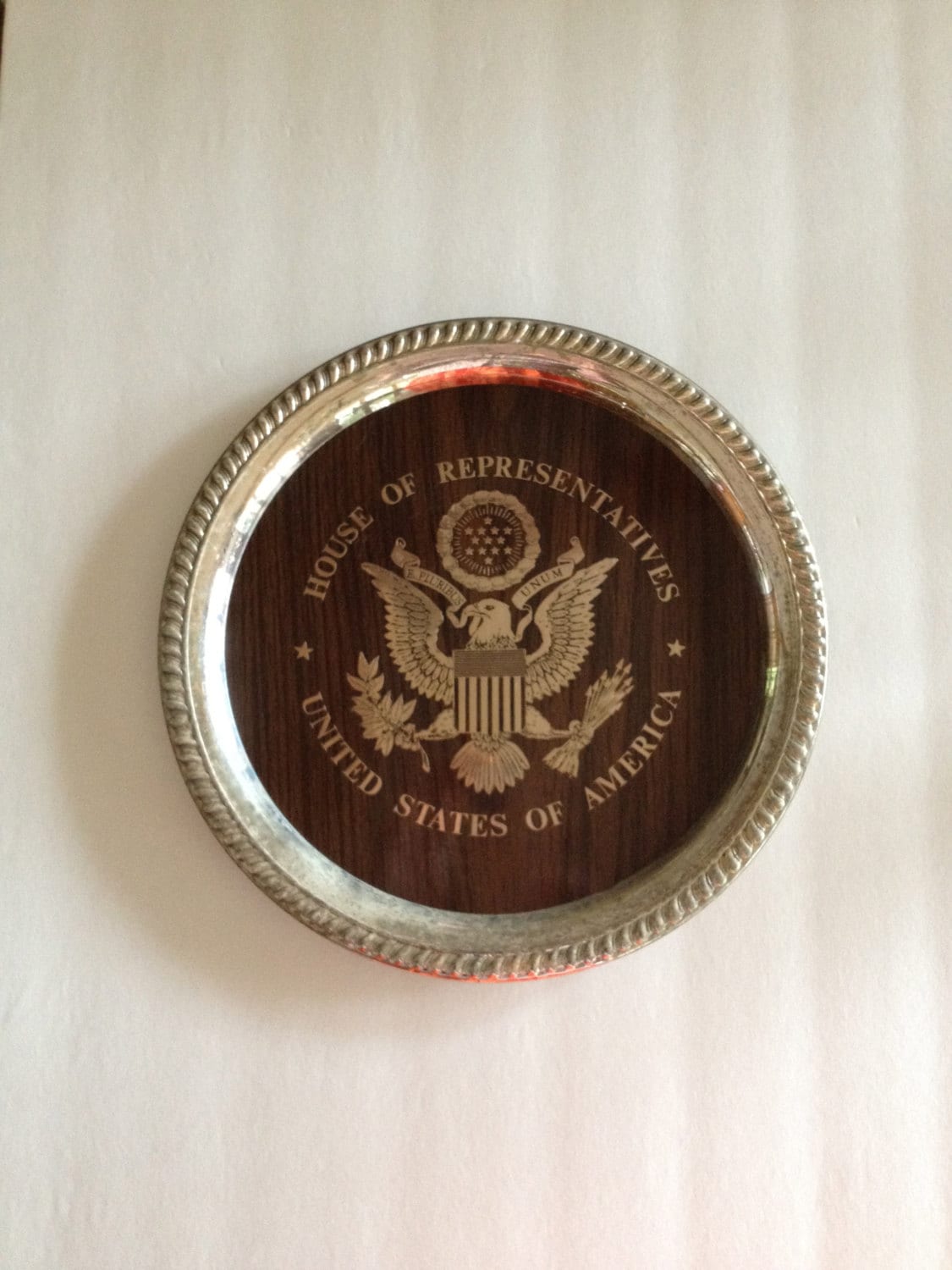USA Political Memorabilia / USA House of Representatives Silver Plate ...