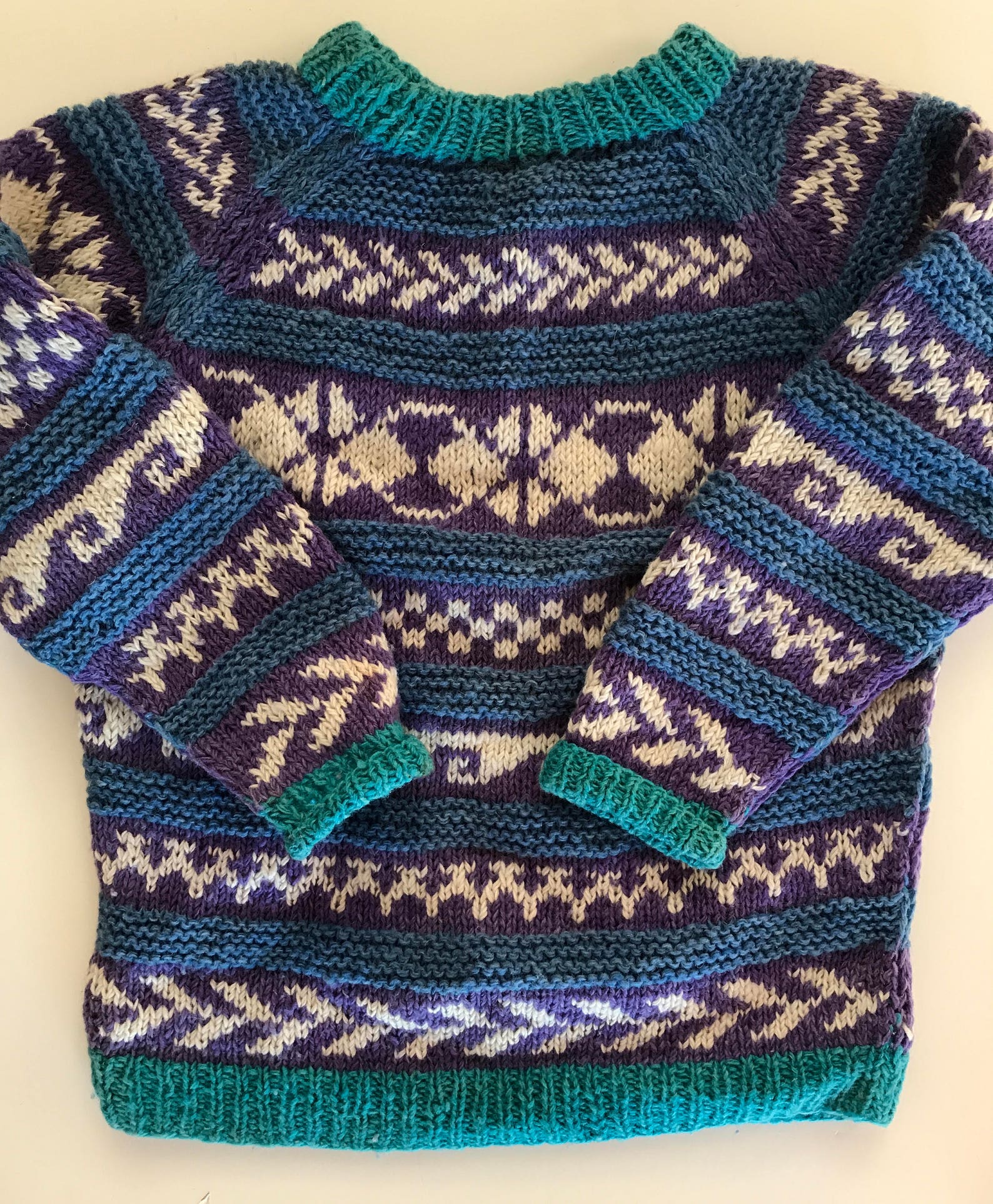 Ethnic Sweater Nepal Amazing Complicated Abstract Weave in | Etsy