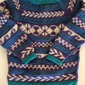 Ethnic Sweater Nepal Amazing Complicated Abstract Weave in Yummy Lilac ...