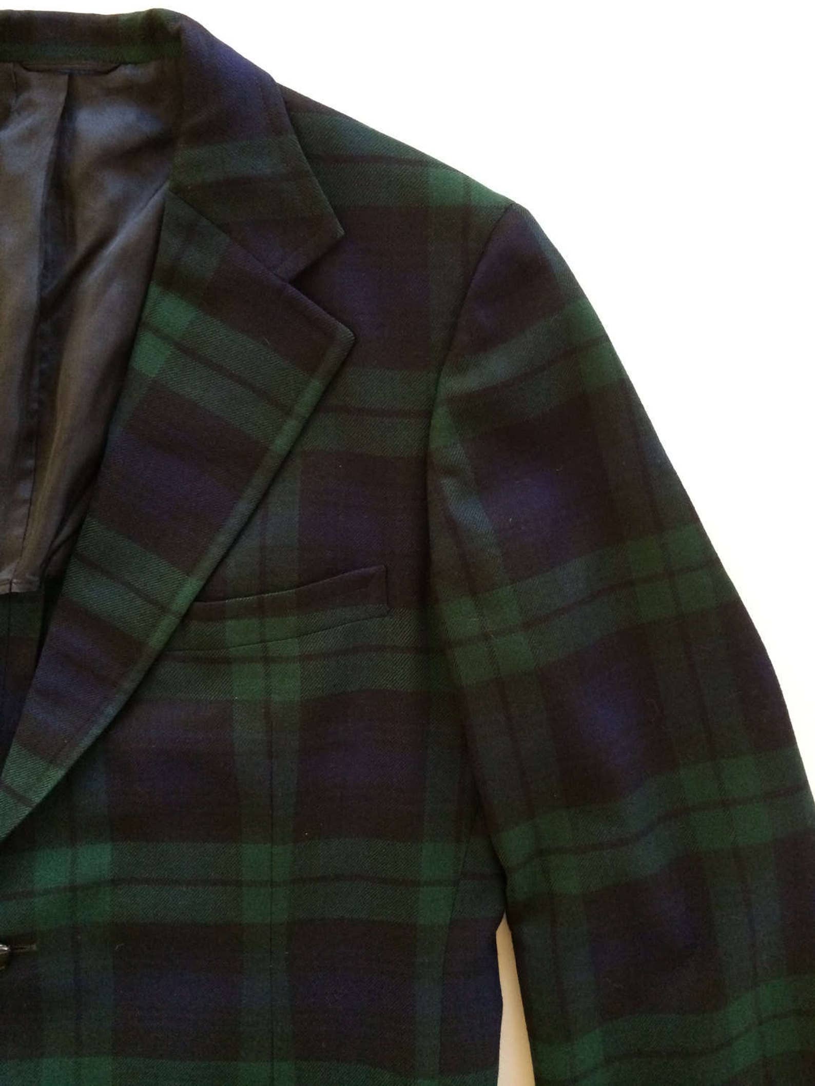 Christmas Plaid Sport Coat Mens Black Watch Plaid Sport Coat - Etsy