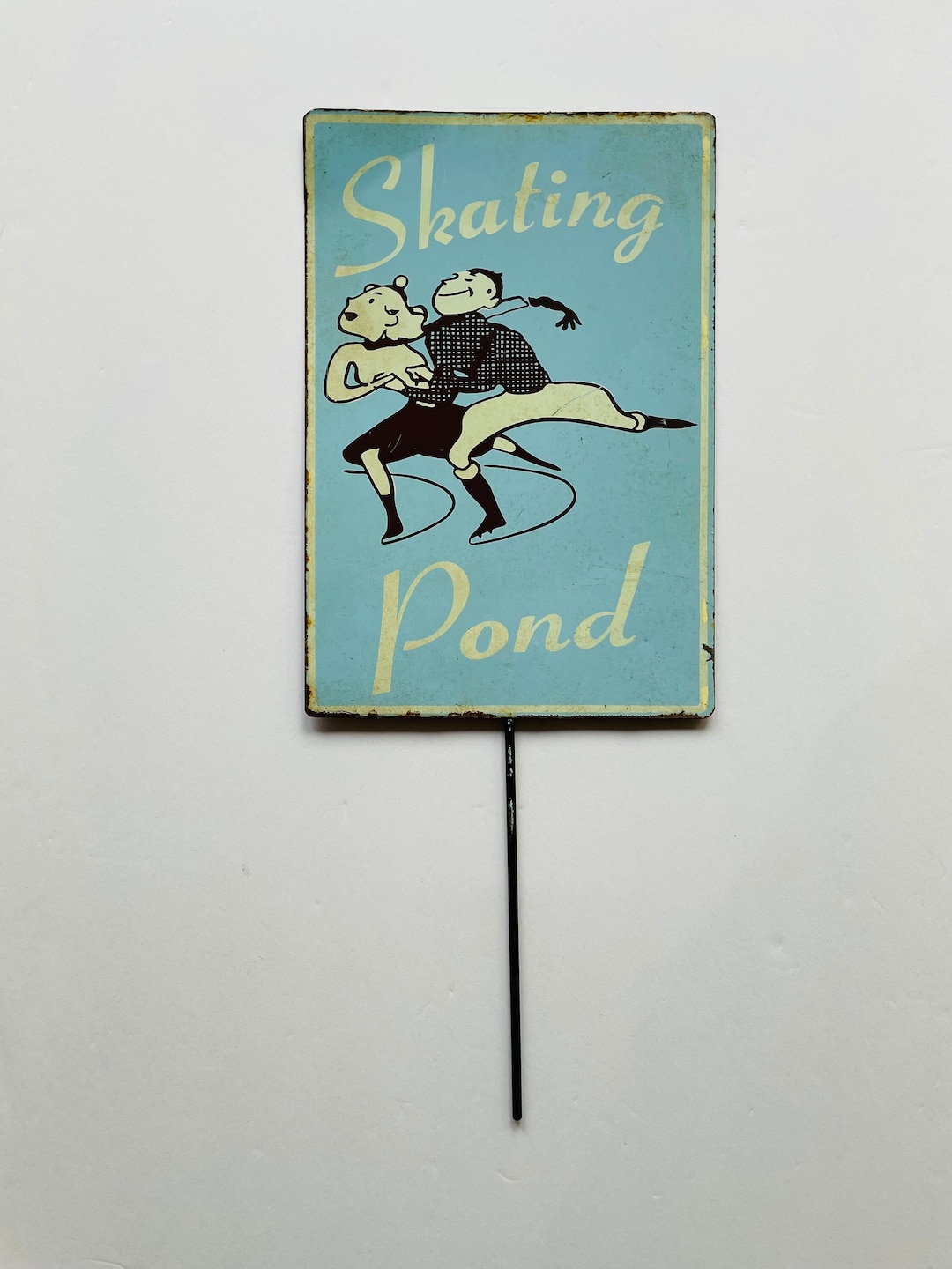 Vintage Ice Skating Sign - Ice Skating! 50's Graphics - so Charming ...