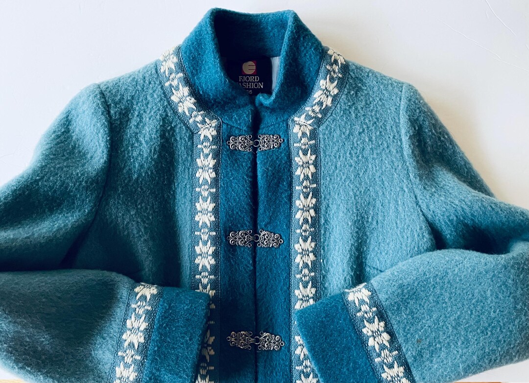 Vintage Scandinavian Coat - Norway - Lovely Blues Tones - Nordic ...