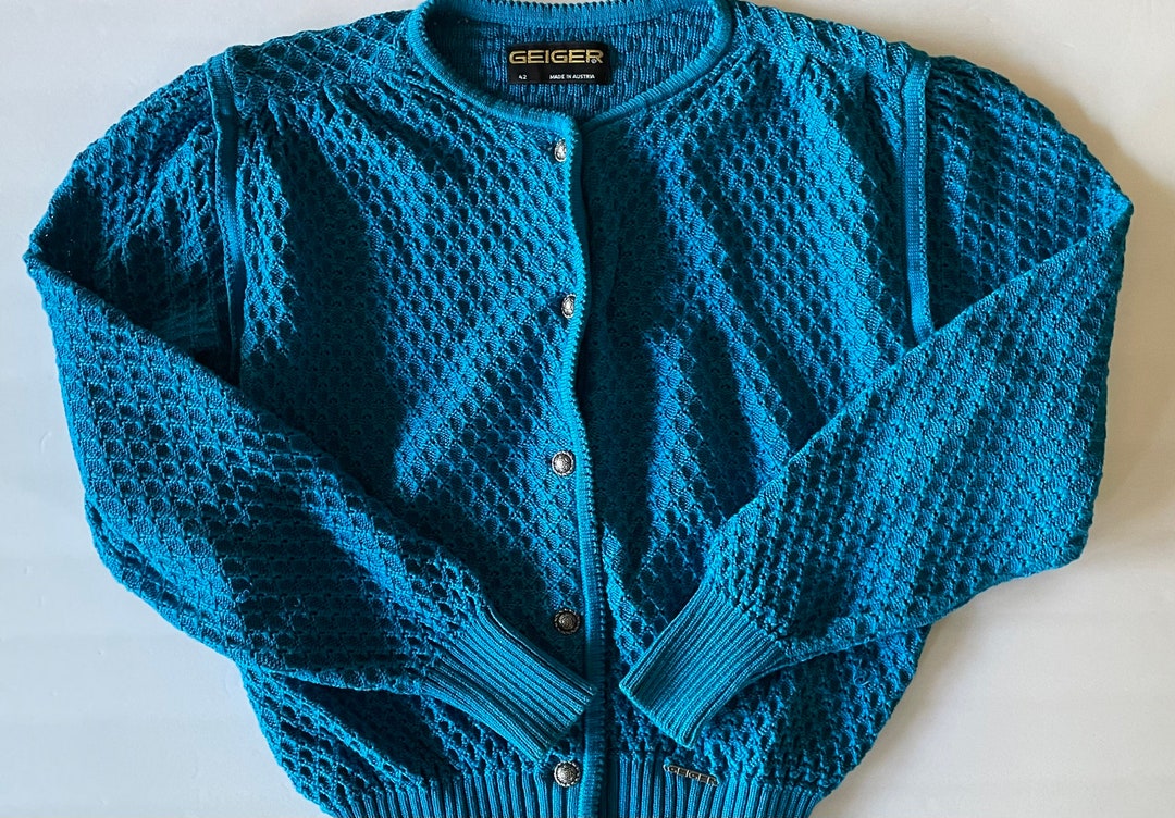 Geiger Austria Sweater- Turquoise! Utterly Charming! - Lovely Cotton ...