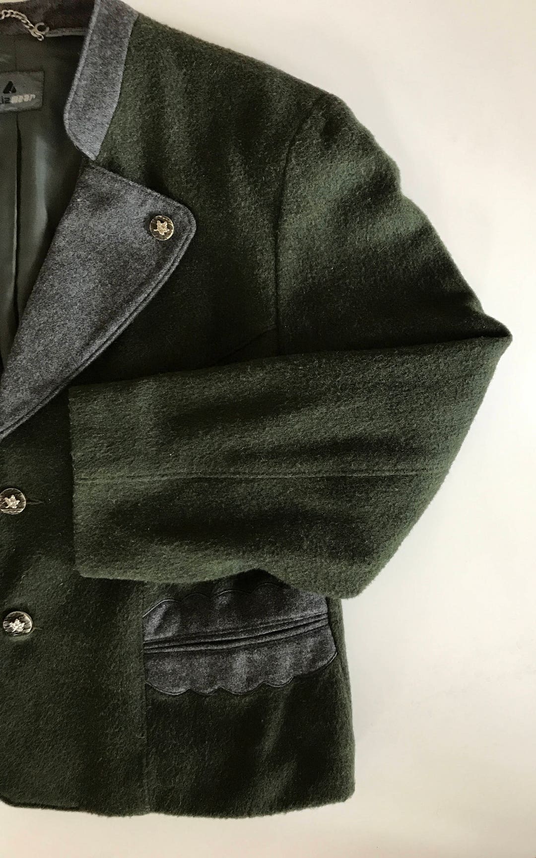 Oktoberfest Boiled Wool Jacket - Loden Green W Heather Gray W Accents ...