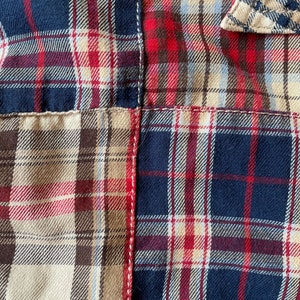 Patchwork Madras Plaid Shirt / Amazing Cotton Plaids Stitched in ...