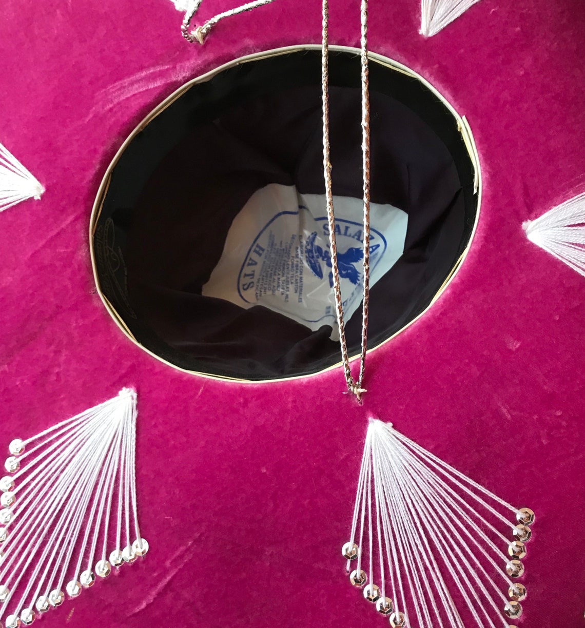 Hot Pink Mexican Sombrero Hat Fusia Pink Stunning Made | Etsy