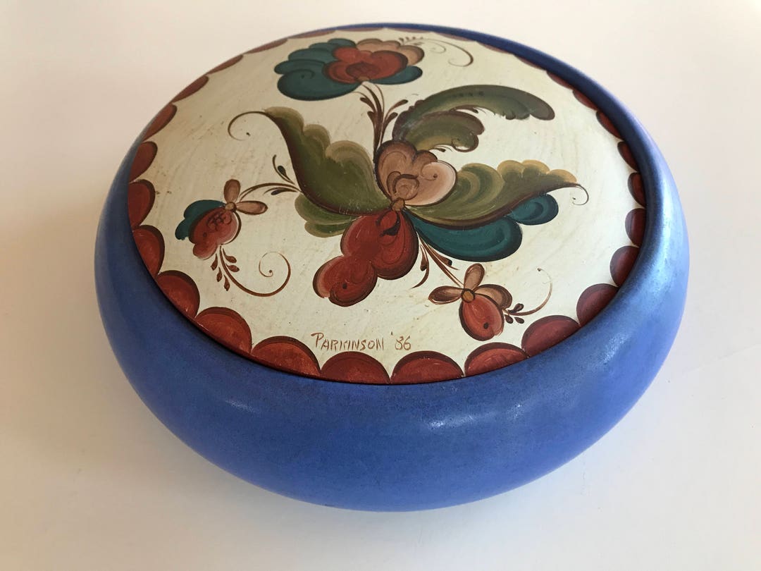 Scandinavian Folk Art Painted Bowl - Stunning - Norwegian Painted ...