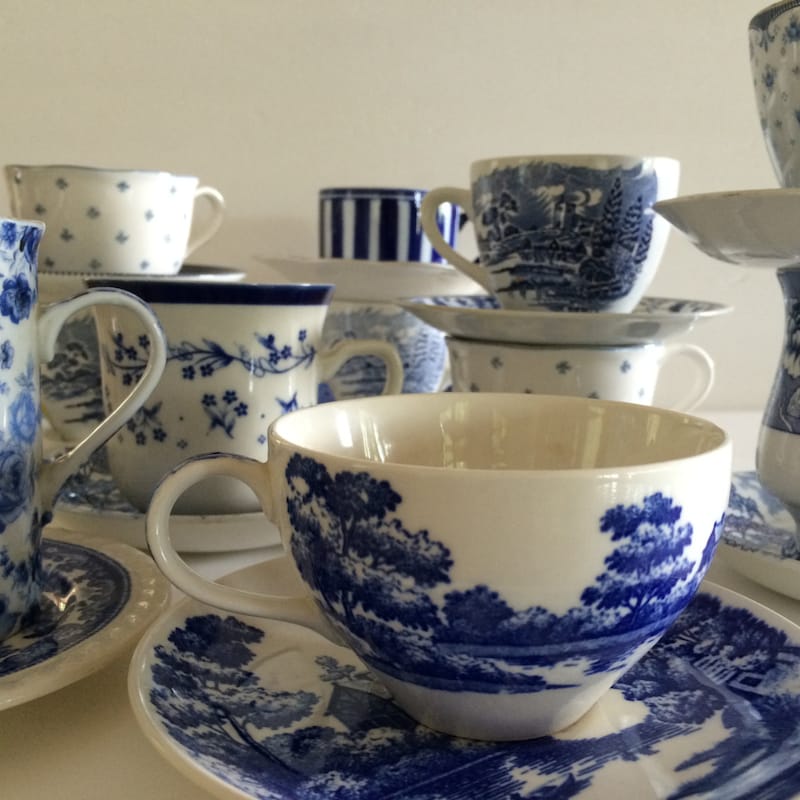 Blue White Tea Cup - Etsy