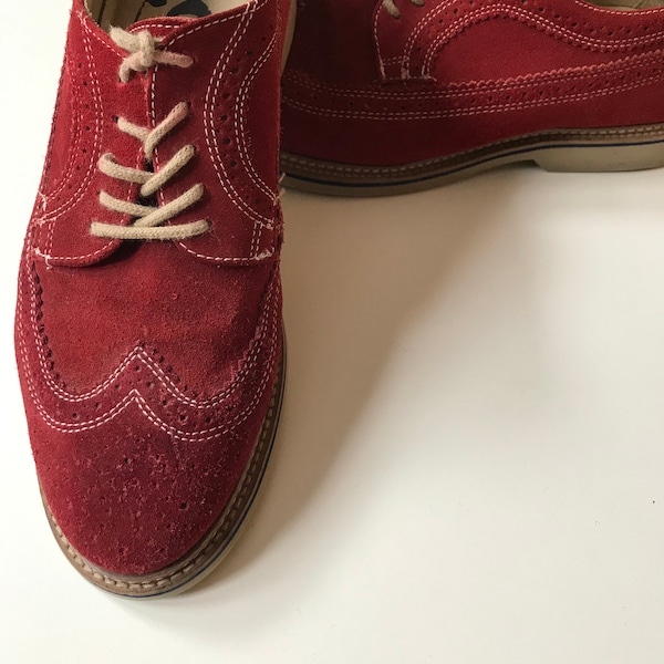 Mens Red Suede Shoes - Etsy