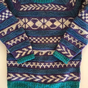 Ethnic Sweater Nepal- Amazing! Complicated Abstract Weave in Yummy ...