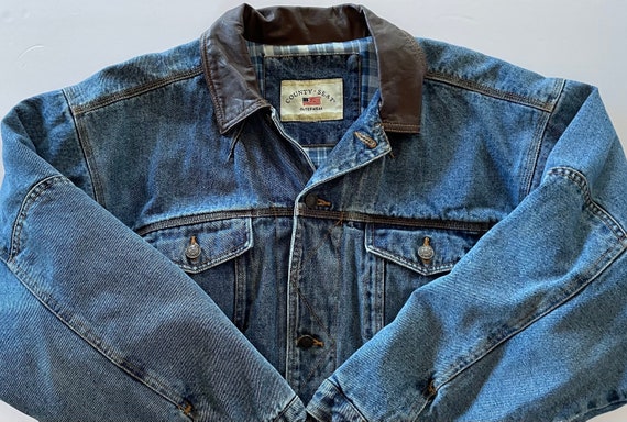 Jean Jacket Lined in Blue Plaid! - Sublime- Vintage … - Gem