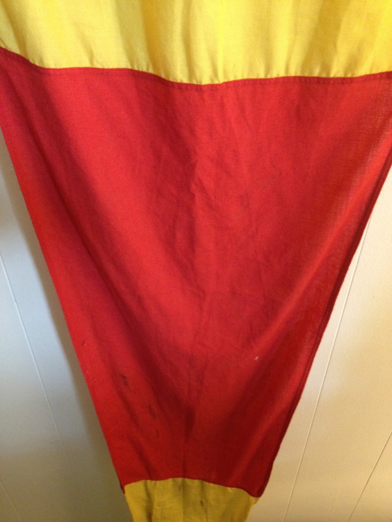 Nautical Flag Pennant in Red Yellow / Military Maritime Number Zero ...