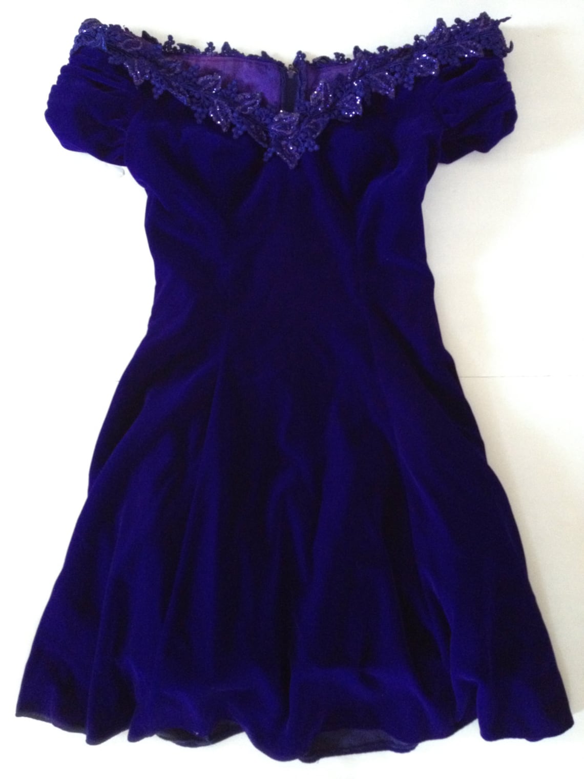 Purple Velvet Dress / Stunning Vintage Royal Purple Velvet | Etsy