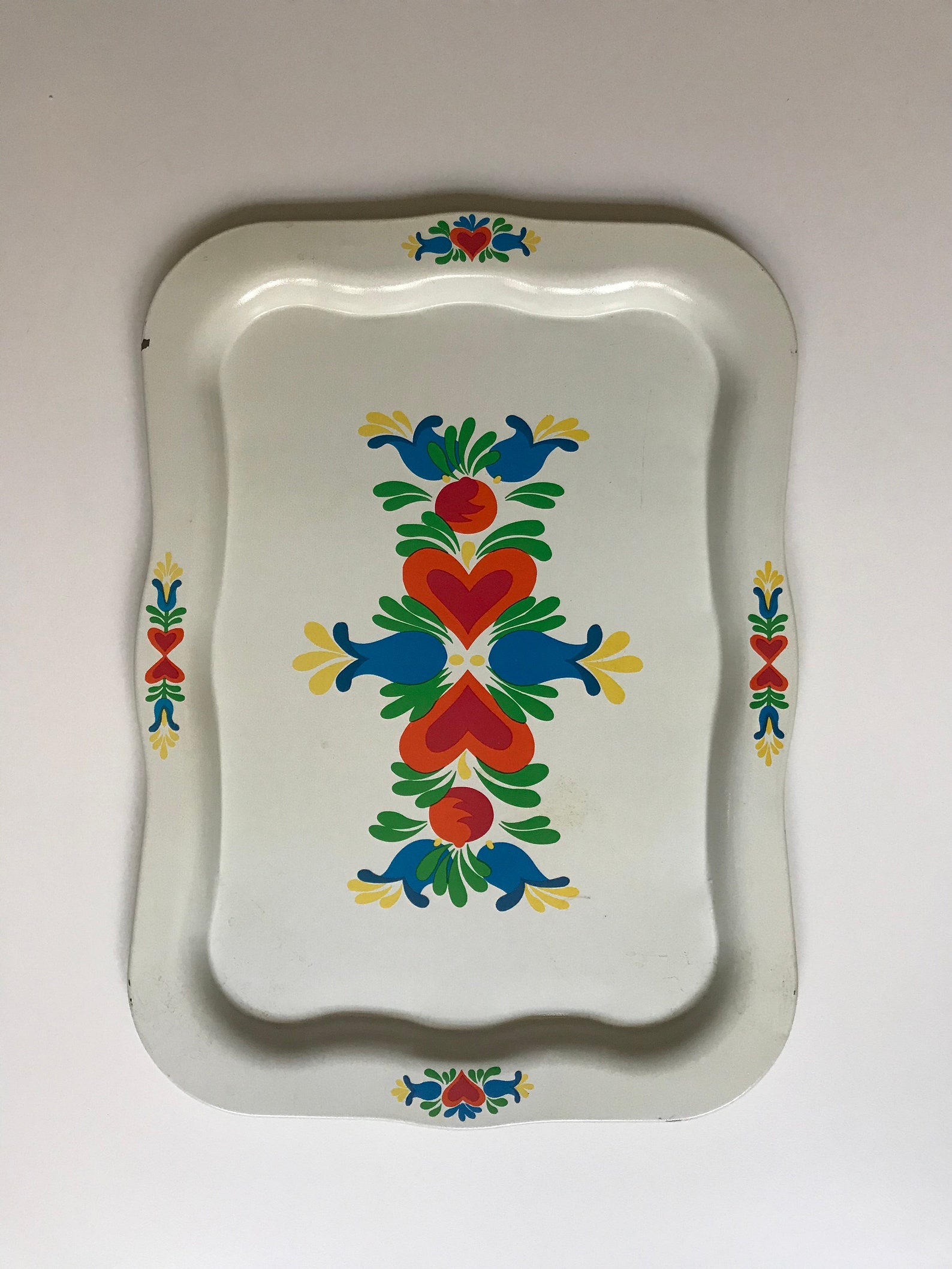 Pennsylvania Dutch Tray Love Enchanting Heart and Floral - Etsy
