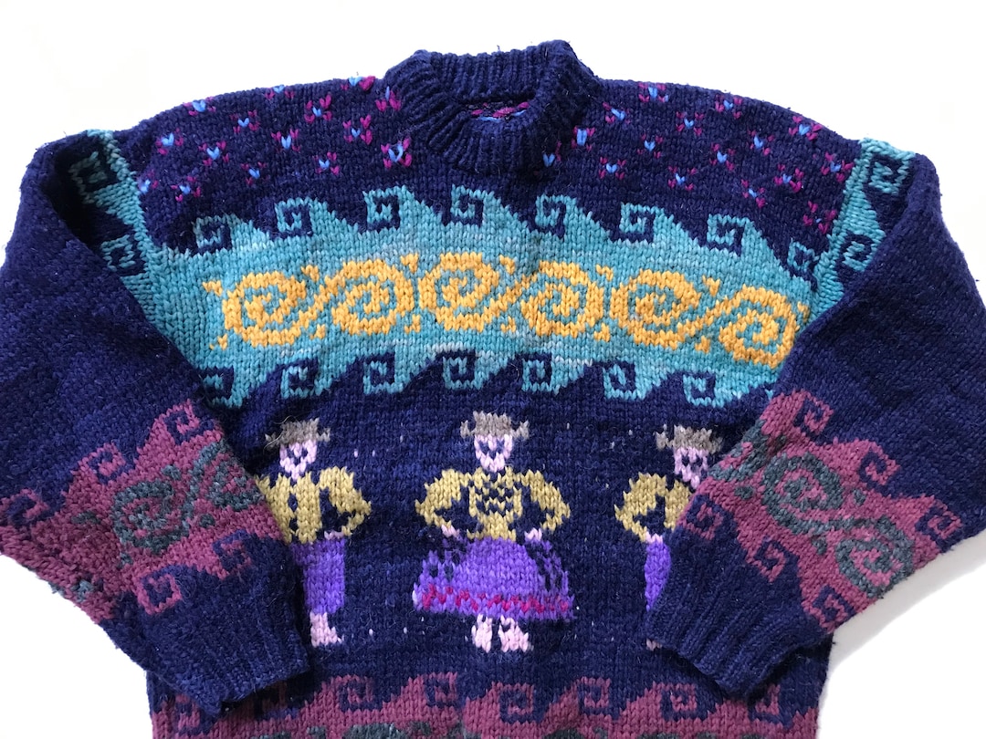 Ethnic Sweater Ecuador - Charming People in Folk Costume - Yummy Thick ...