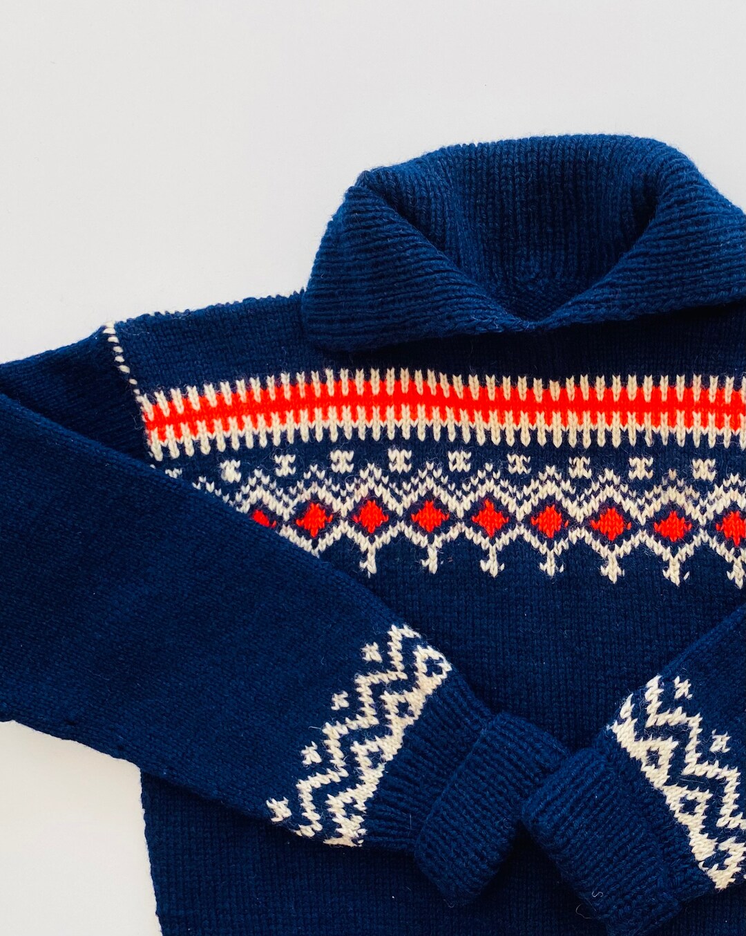 Vintage Norwegian Sweater - Stunning - Hand Knit - Complex Nordic ...