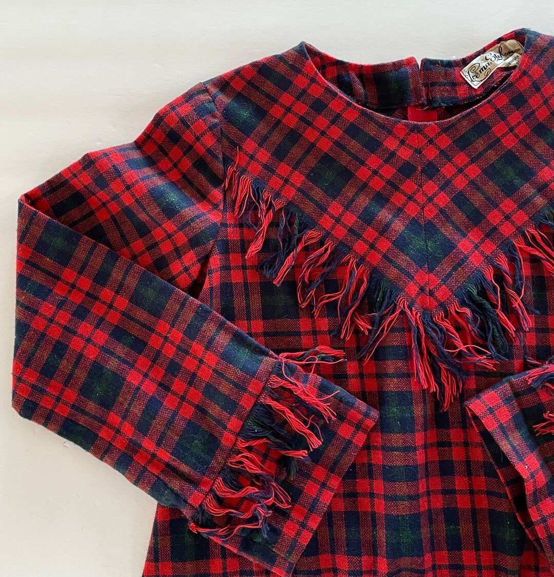 French Plaid Wool Smock Shirt - France! - Fringe and Charming Pocket ...