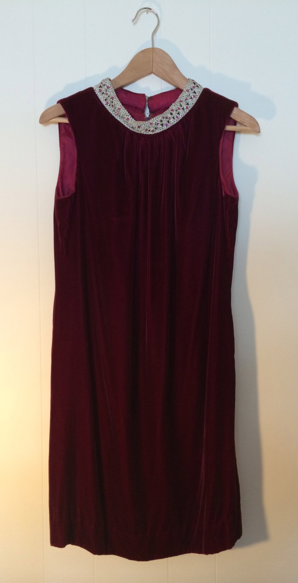 Red Velvet Dress Stunning Vintage Rich Velvet Feminine | Etsy