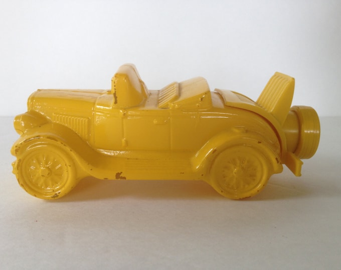 Avon Yellow Car Toy Convertible Charming Yellow Glass Roadster / Chippy ...