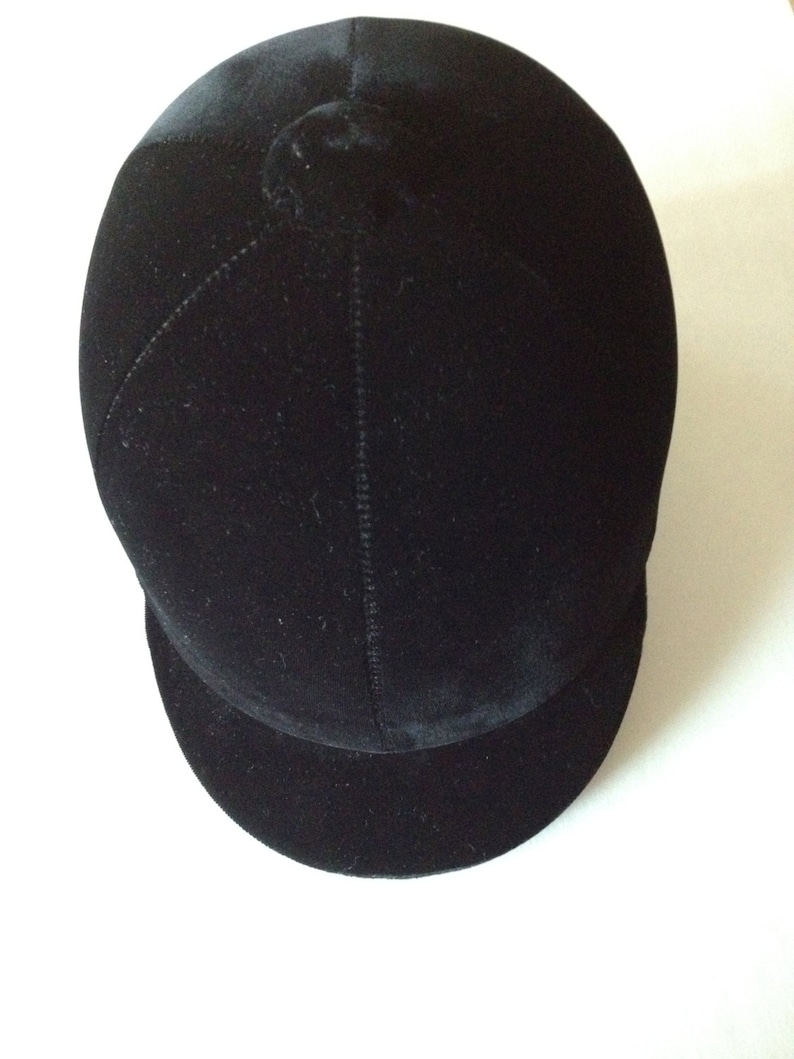 Equestrian Riding Hat Helmet / Deep Rich Black Velvet / | Etsy
