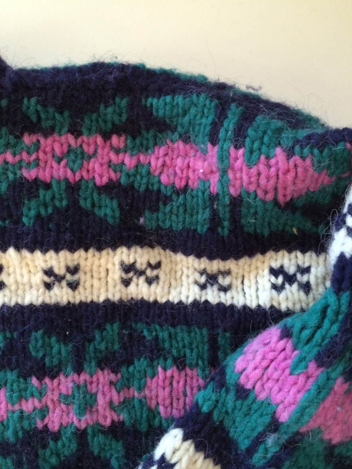 Ethnic Sweater Ecuador - Amazing! Complicated Abstract Weave in Yummy ...