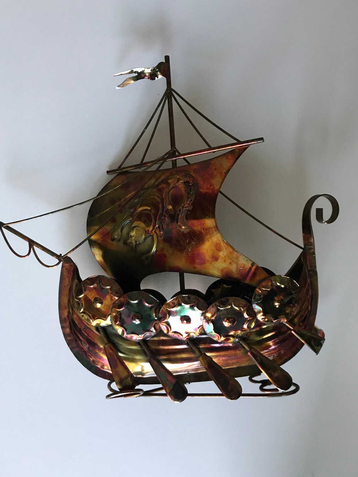Nautical Viking Ship Copper Metal Brutalist Sculpture - Etsy