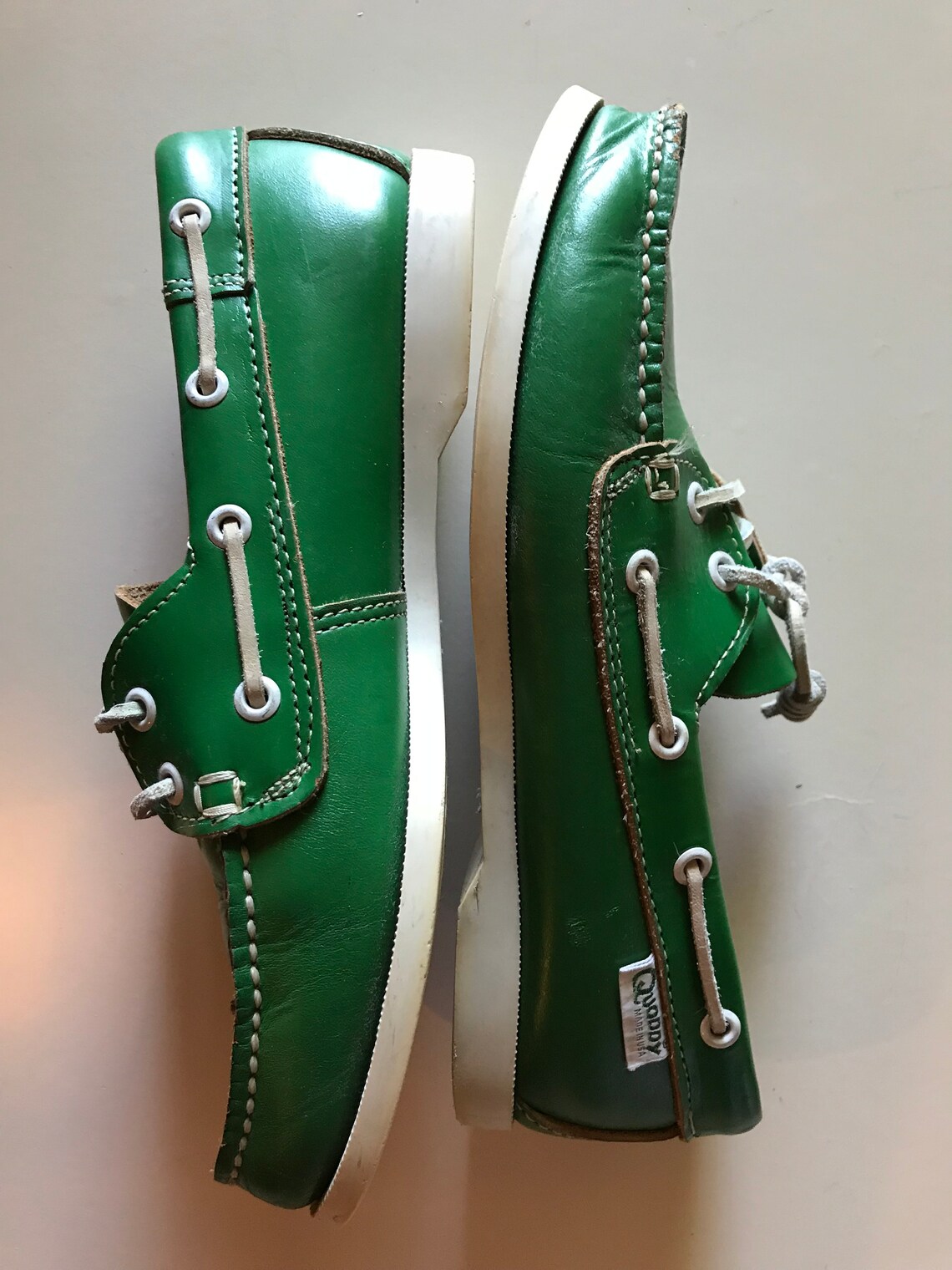 Nautical Boat Shoes Quoddy Moccasin Shoe Amazing Kelly - Etsy