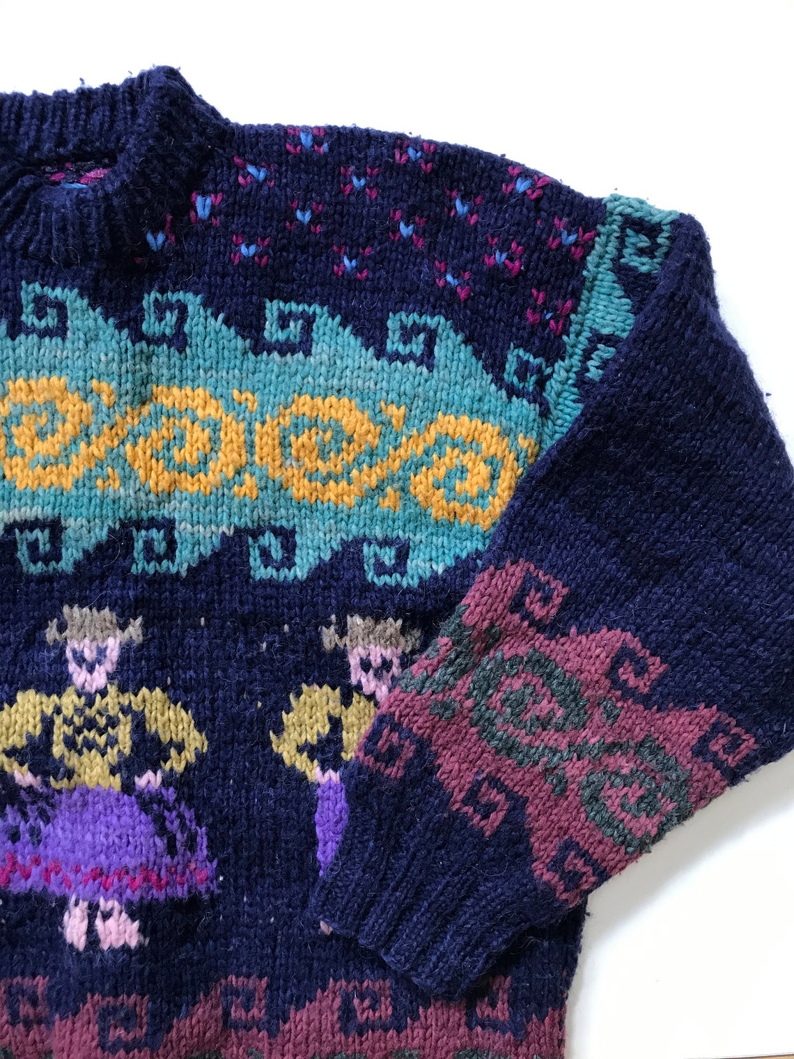 Ethnic Sweater Ecuador - Charming People in Folk Costume - Yummy Thick ...