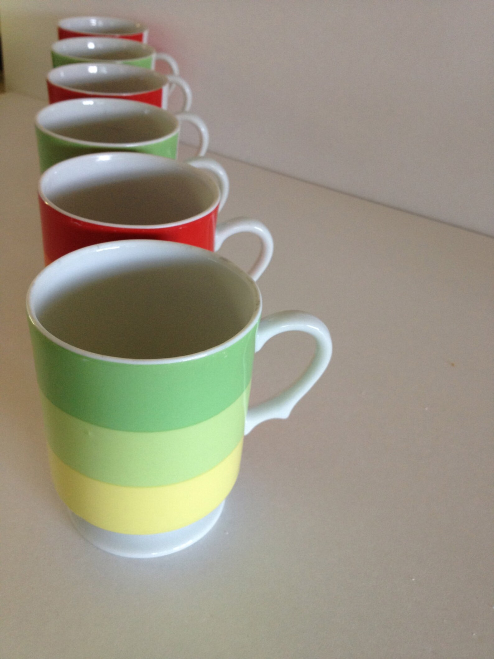 Retro 1970s Cups Sherbet Color Mugs in Mod 1970s Color/ Retro Mod Style ...