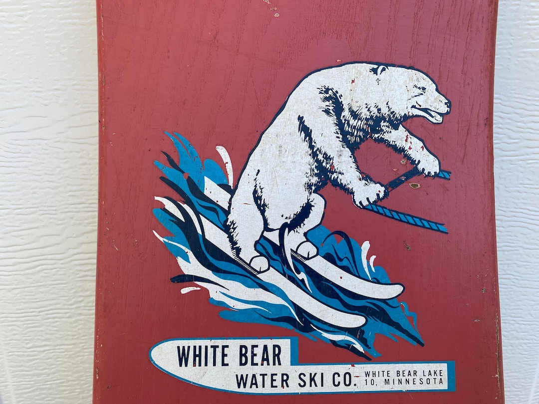Vintage Water Skis - White Bear Water Ski Company - Rare Red Color - so ...