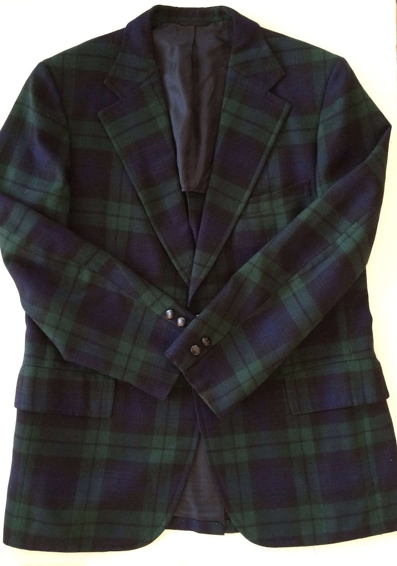 Christmas Plaid Sport Coat Mens Black Watch Plaid Sport Coat - Etsy