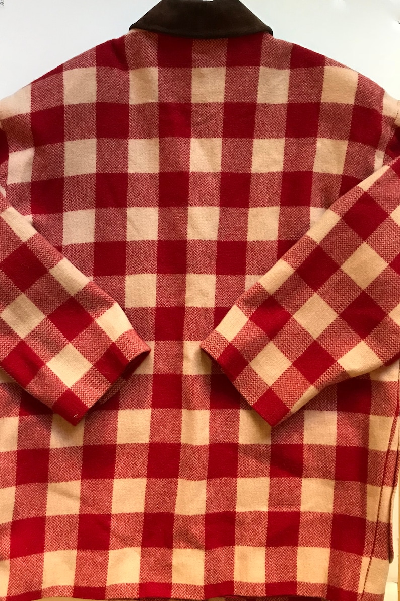 Red Checked Wool Coat Unbelievable so Cool Red & White - Etsy