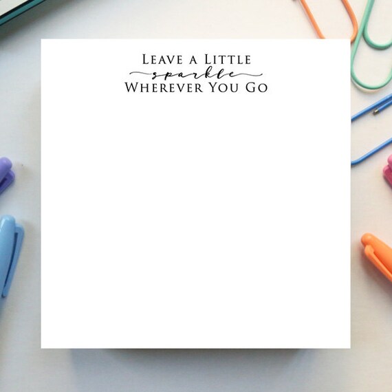 The Quote Pad Thick Luxurious Notepad 'leave a Little - Etsy