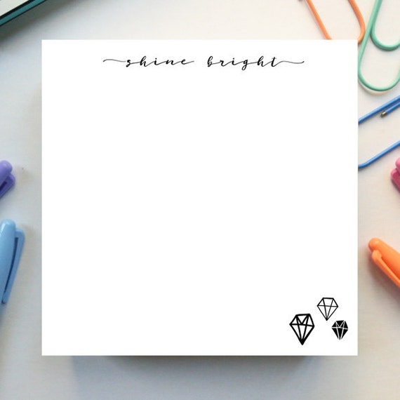 The Quote Pad Thick Luxurious Notepad 'shine | Etsy