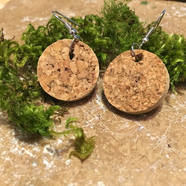 Cork Earrings, Dangle and Drop, Everyday Wear, Cork Crafts, Unique ...