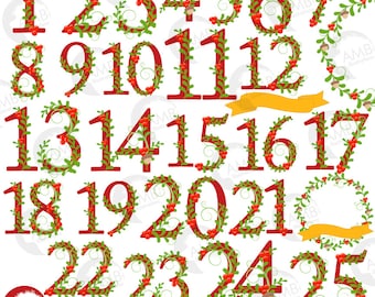 Christmas numbers | Etsy