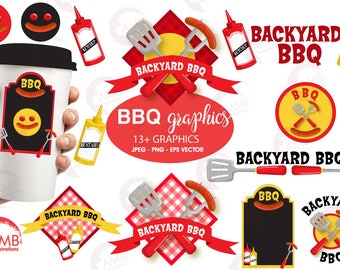 Barbecue Clip Art | Etsy