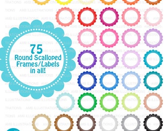 Scalloped Labels | Etsy