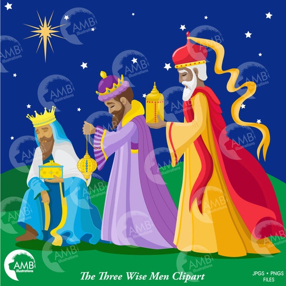Christmas Clipart Three Wise Men Three Kings Nativity Scene | Etsy Christmas Clipart Three Wise Men Three Kings Nativity Scene | Etsy