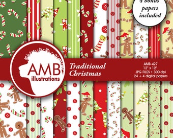 Gingerbread Digital Paper | Etsy