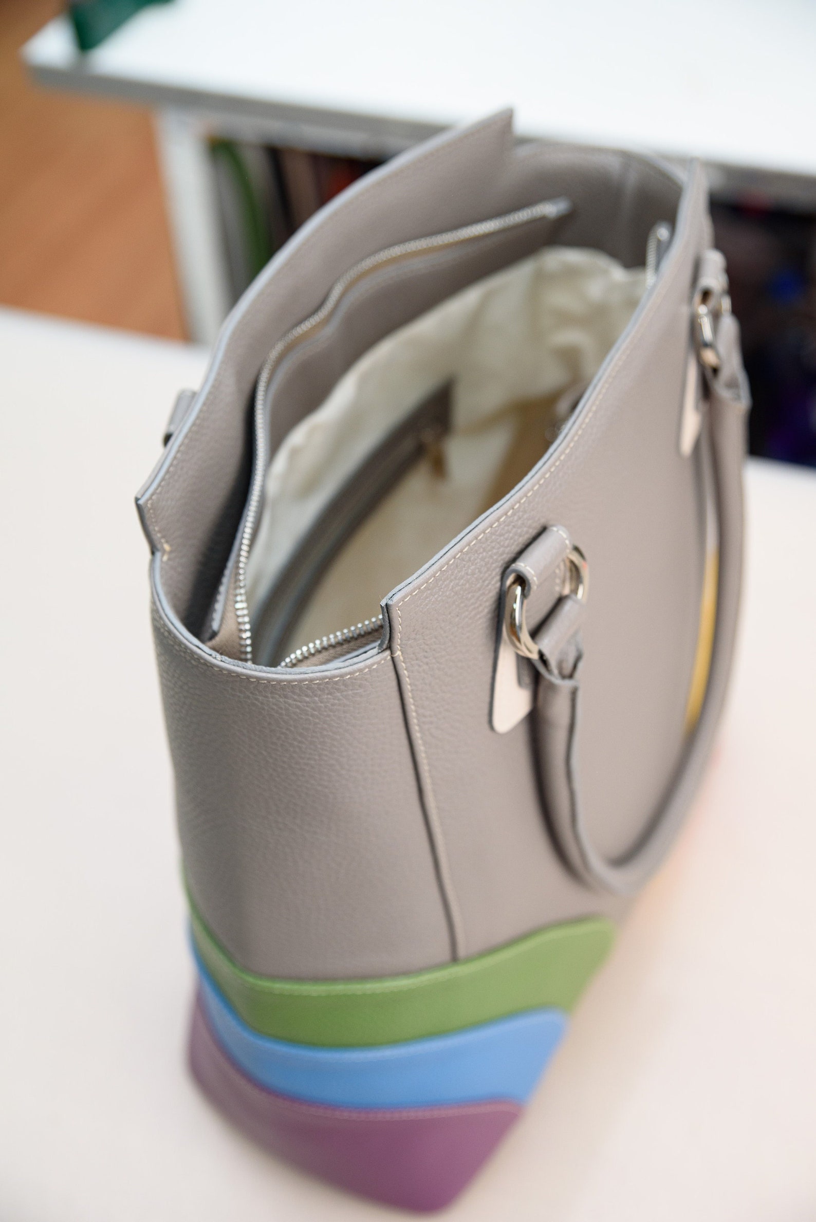 RAINBOW TOTE Bag LGBT Tote Bag Pride Leather Bag Large - Etsy