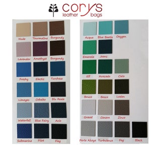 CORYSBAGS Leather Swatches, Leather Color Card, ADRIA Leather Mastrotto ...