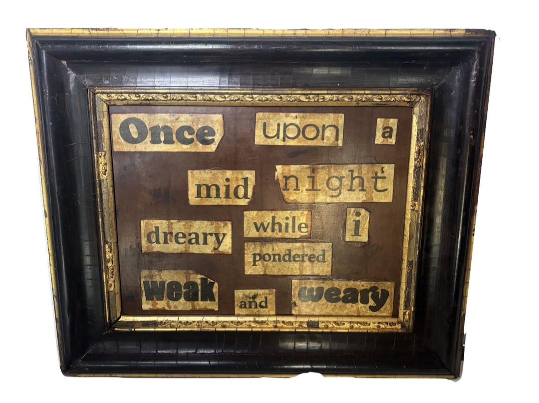 Poetry Art Hand Finished Frame (#3) - Etsy