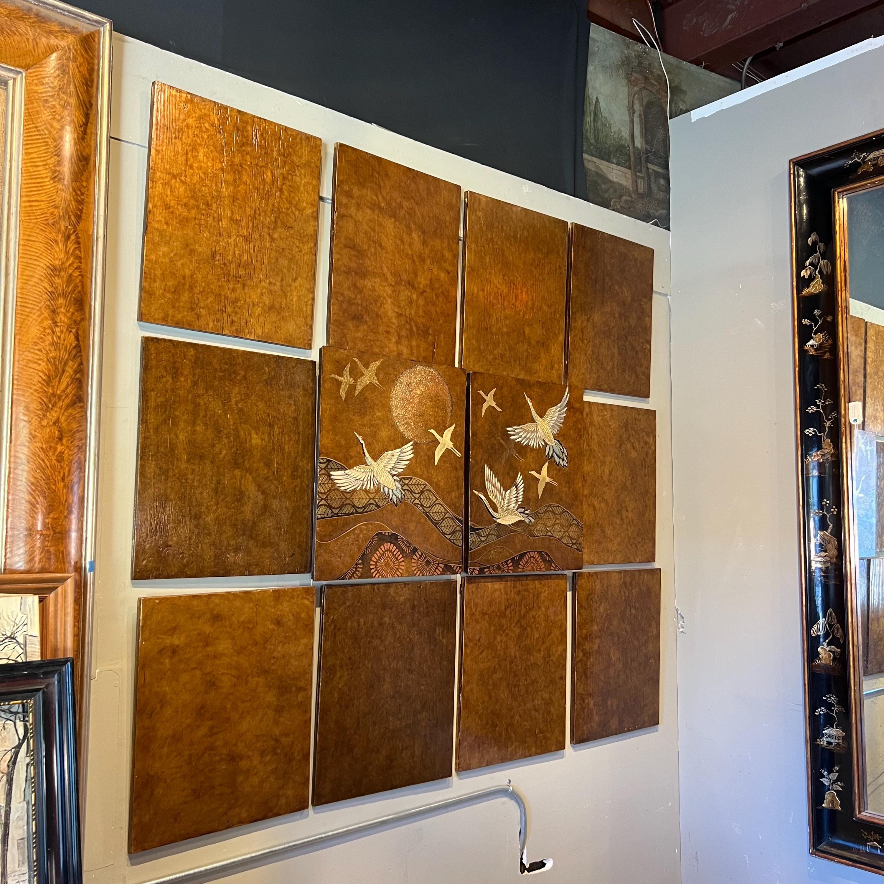 20th Century Japanese Crane Panels - Etsy