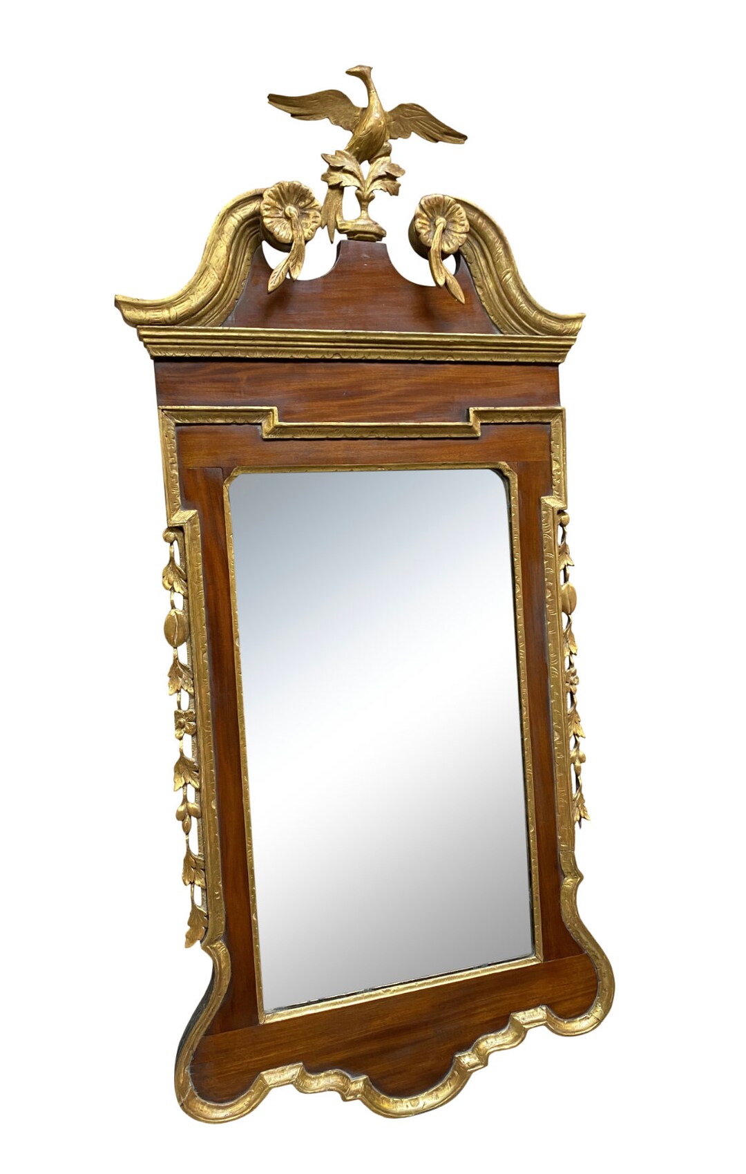 19th Century Federal Style Gilded Mahogany Wall Mirror With Phoenix ...