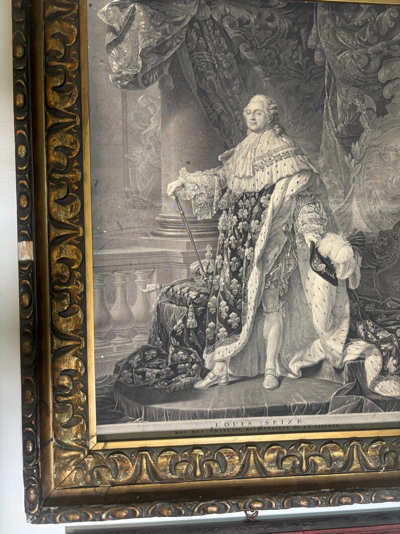 Portrait of King Louis XVI in Coronation Regalia - Etsy