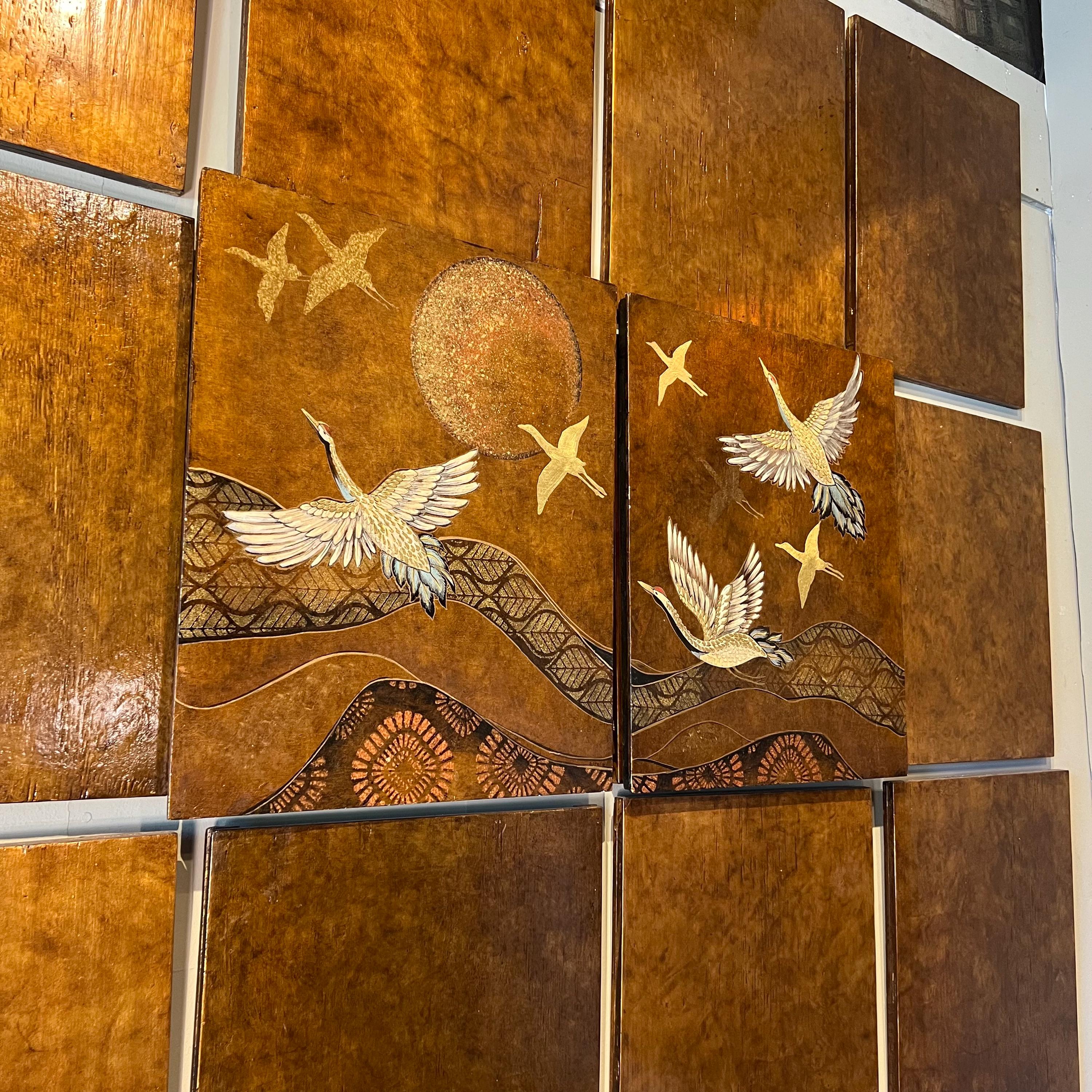 20th Century Japanese Crane Panels - Etsy