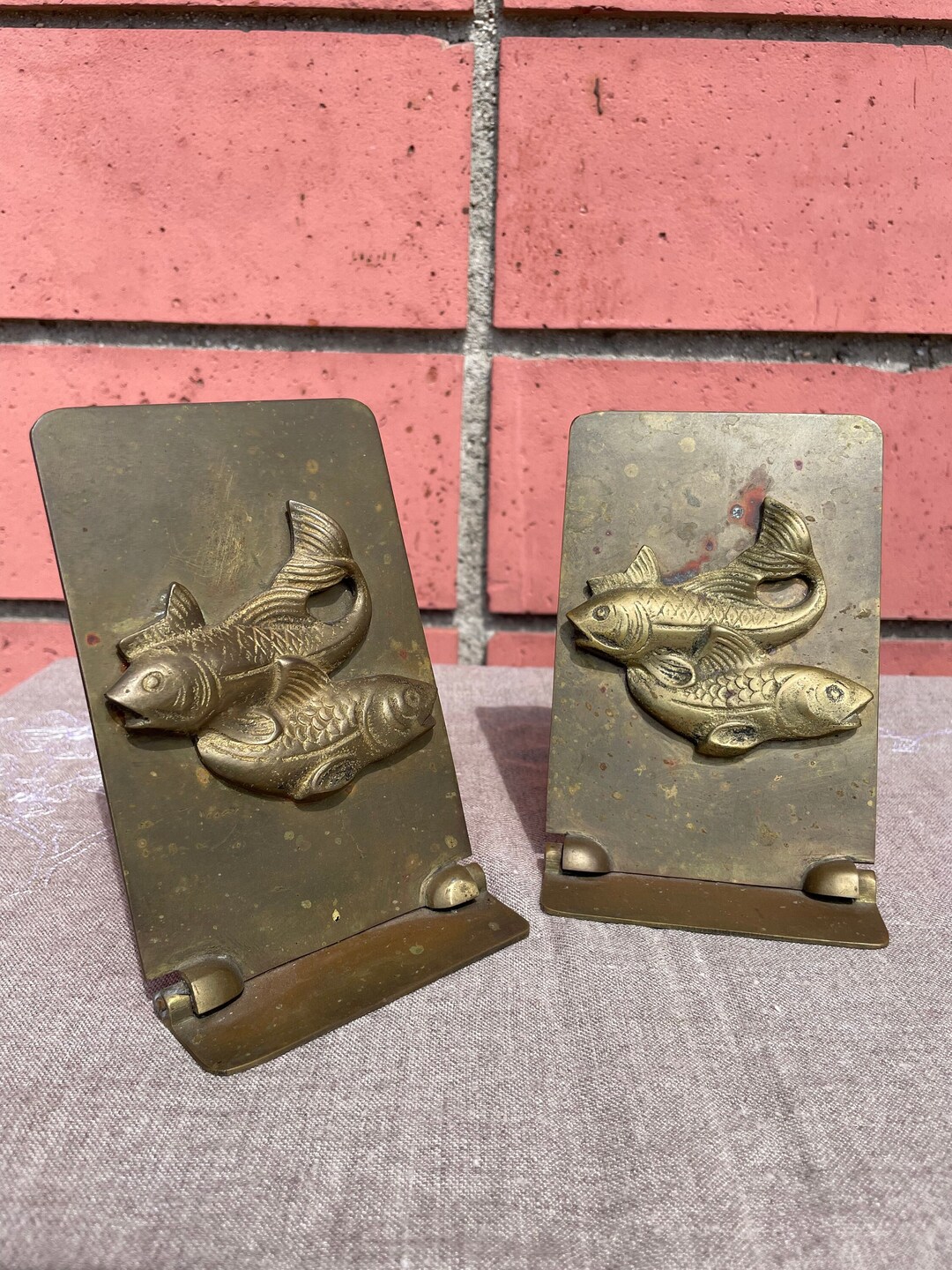 Brass Salmon Bookends - Etsy