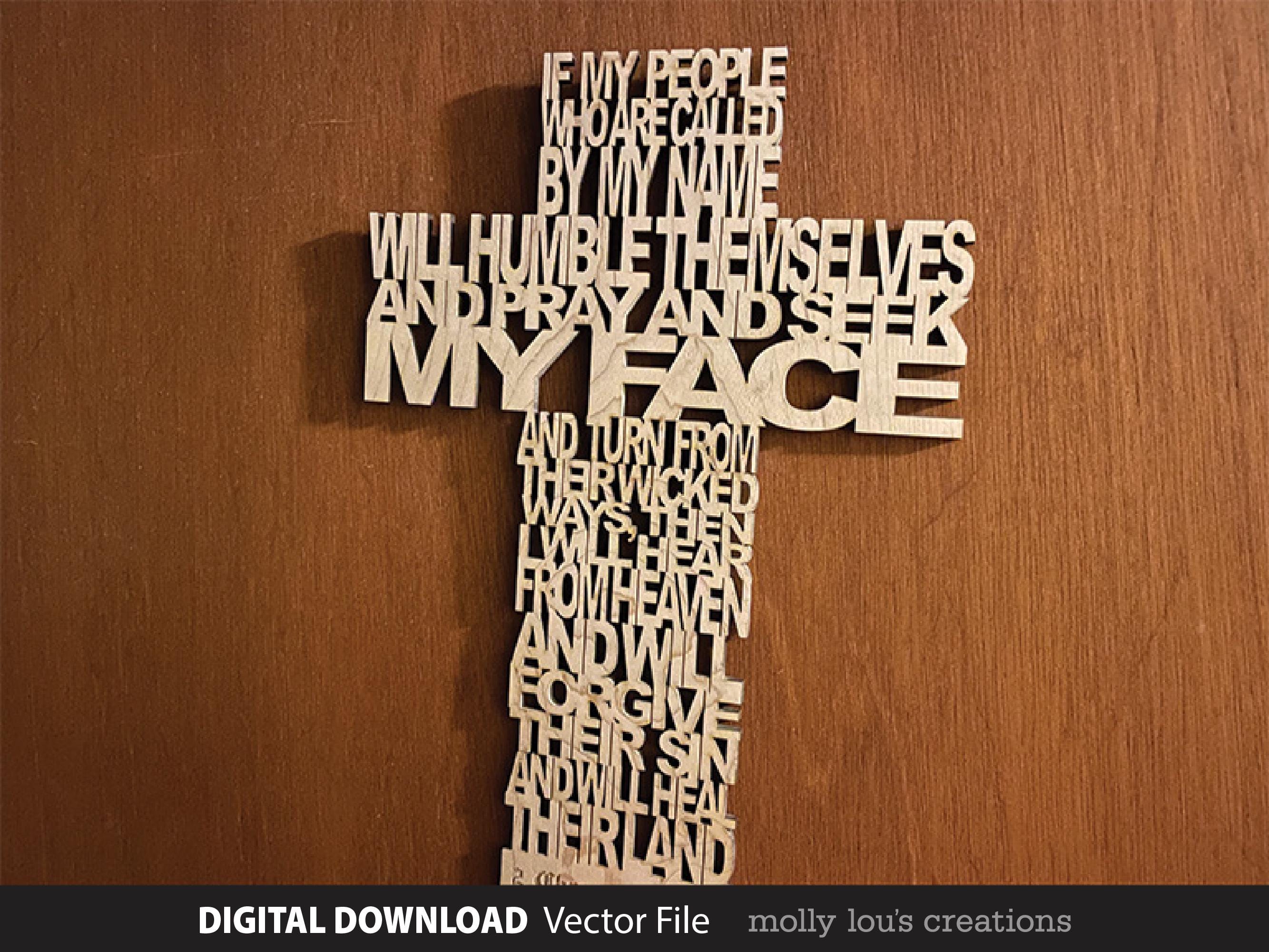 Prayer Cross Laser Cut File: Scripture Home Decor (digital Download) - Etsy