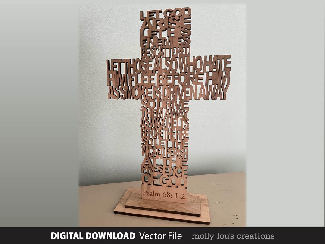 Scripture Cross Laser Cut File, Home Decor (digital Download) - Etsy
